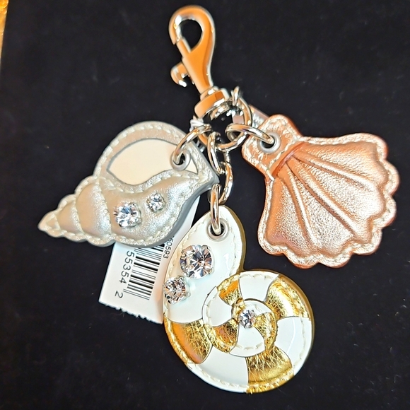 Coach | Accessories | Coach Leather Seashell Mix W Rhinestones Bag ...